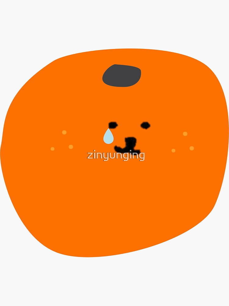 "Sad Orange" Sticker for Sale by zinyunging | Redbubble
