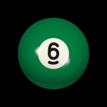 "Billiards 6 Ball Pool Player" Sticker for Sale by jmbeezee | Redbubble