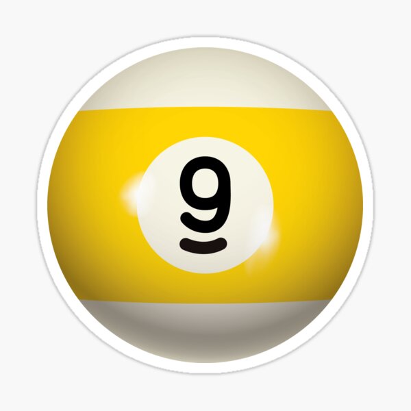 "Billiards 9 Ball Pool Player" Sticker for Sale by jmbeezee | Redbubble