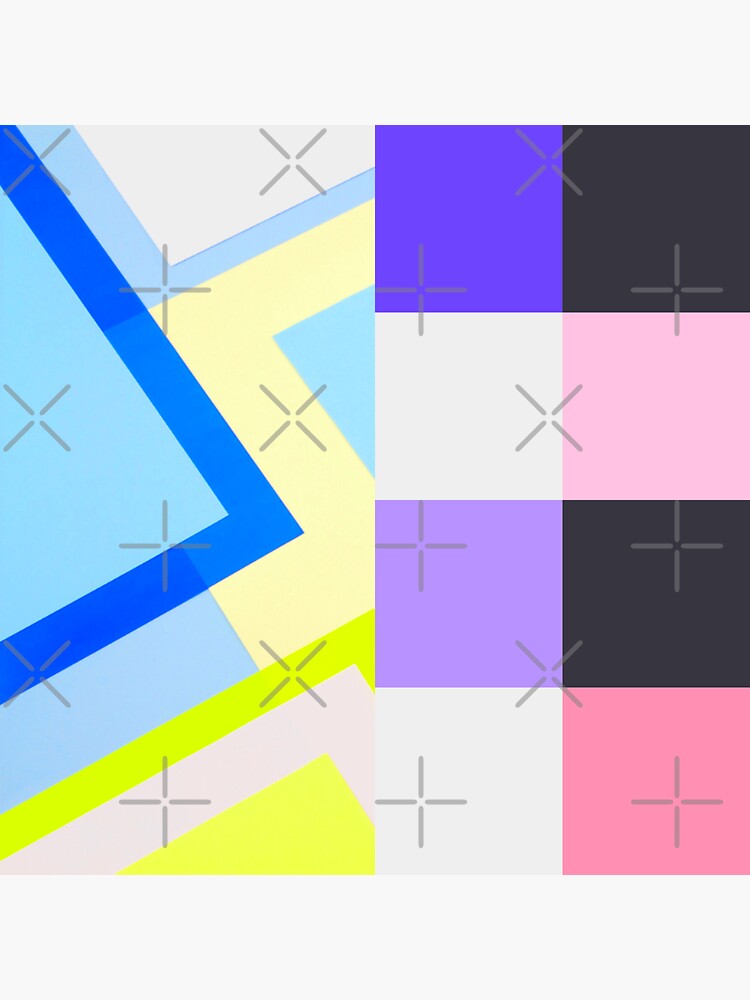 "Boho Chic Aesthetic Color Block Geometric | Black White Pastel Blue ...