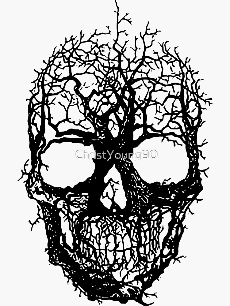 "Skull Trees" Sticker for Sale by ChristYoung90 | Redbubble