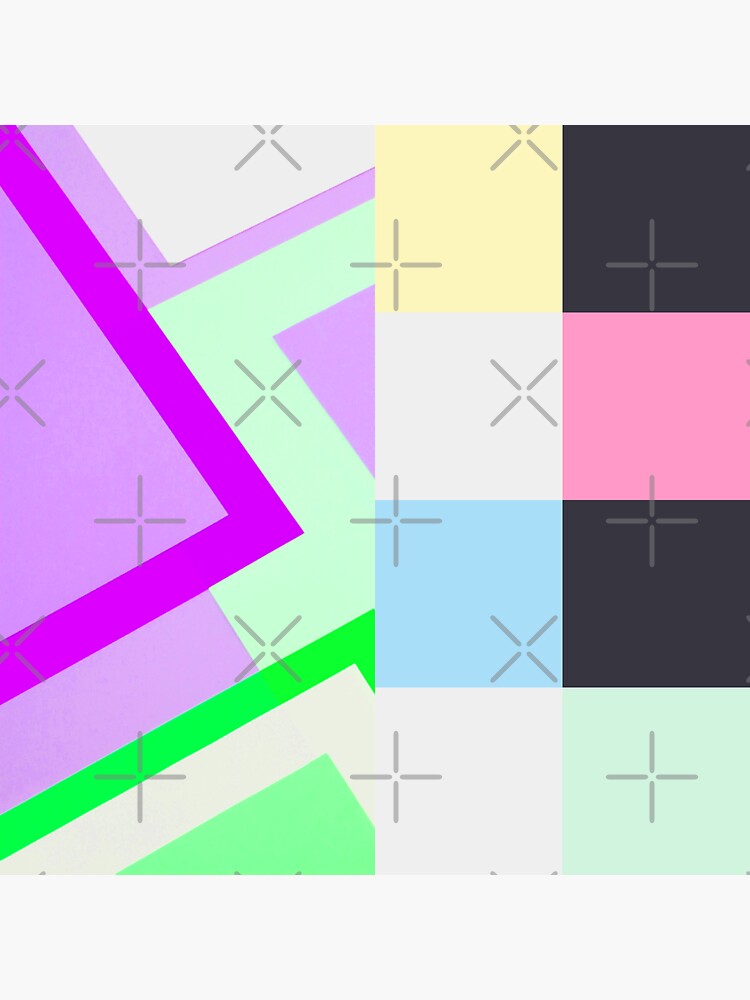 "Boho Chic Aesthetic Color Block Geometric | Black White Pastel Blue ...