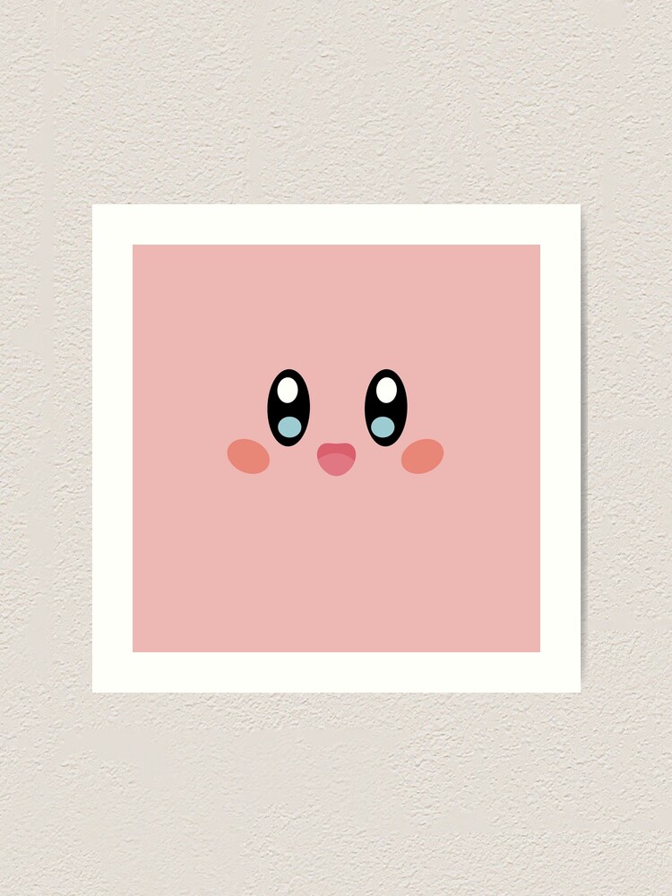 "Happy Smile Pink Cute Kirbo Face" Art Print for Sale by jazzcats ...
