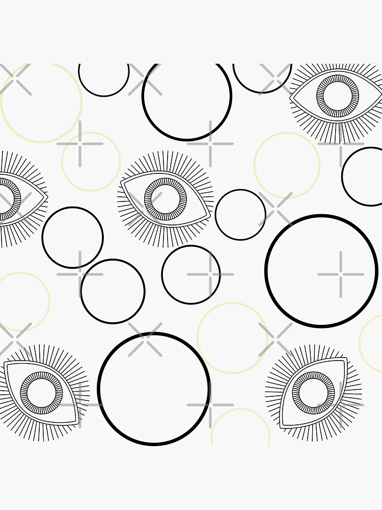 "An Organic Pattern Circle, Simple Rustic Horoscope Eye, Magical Eye ...
