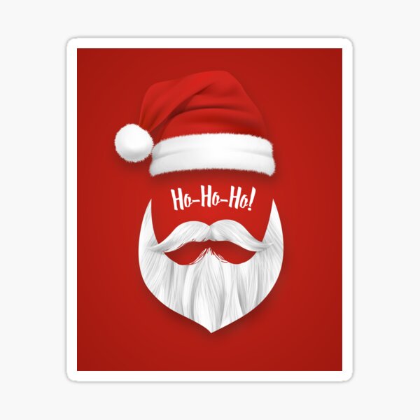 "santa claus beard" Sticker for Sale by Ghitano | Redbubble