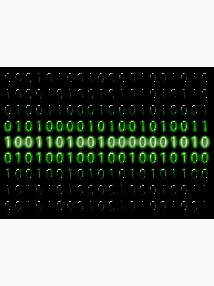 Binary Code Poster For Sale By Zip Zup Redbubble 