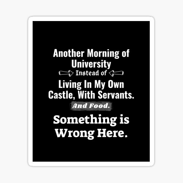 "Another Morning (University)" Sticker for Sale by oriascher | Redbubble