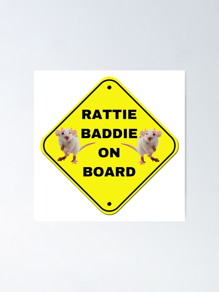 "Rat Baddie on Board" Poster for Sale by Mongoosemustard | Redbubble