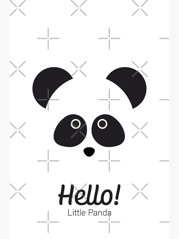 "Hello! Little Panda - Cute Minimalist Panda Design" Poster for Sale by ...