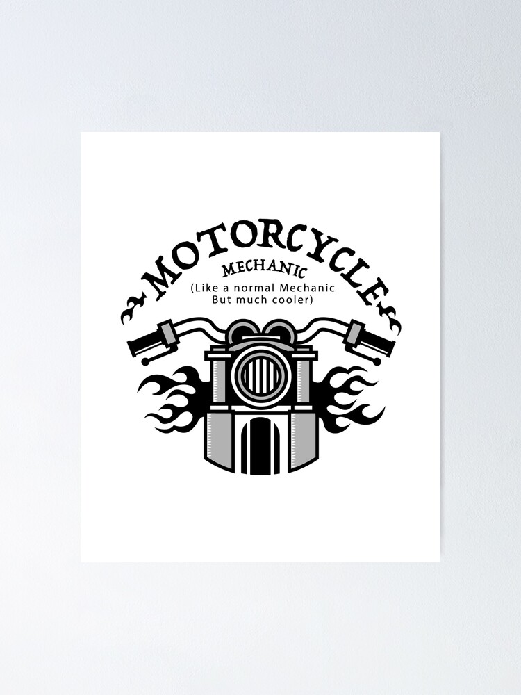 "Motorcycle Mechanic Gift Bike Mechanic Biker " Poster for Sale by ...