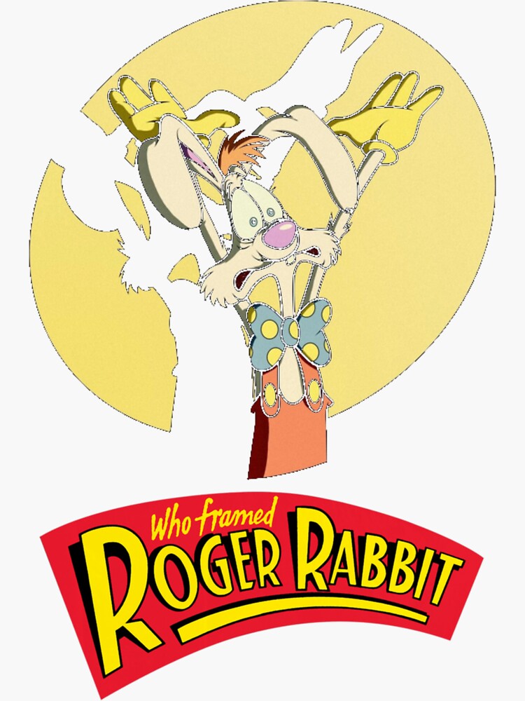 "WHO FRAMED ROGER RABBIT MERCH" Sticker for Sale by romeygorman | Redbubble