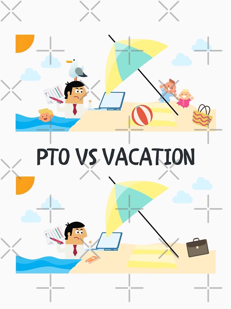 "PTO vs Vacation Work Job Funny meme " T-shirt for Sale by ...