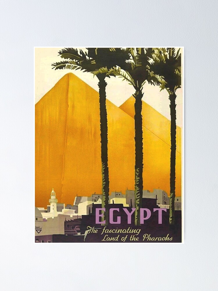 "Egypt Vintage Travel Poster | Egypt Tourism Poster | Ancient Egypt ...