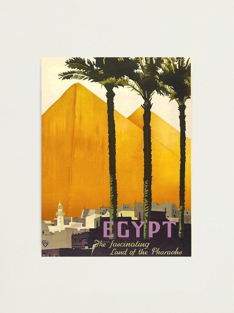 Lámina fotográfica «Póster de viaje vintage de Egipto | Póster de ...