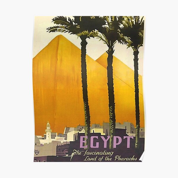 "Egypt Vintage Travel Poster | Egypt Tourism Poster | Ancient Egypt ...