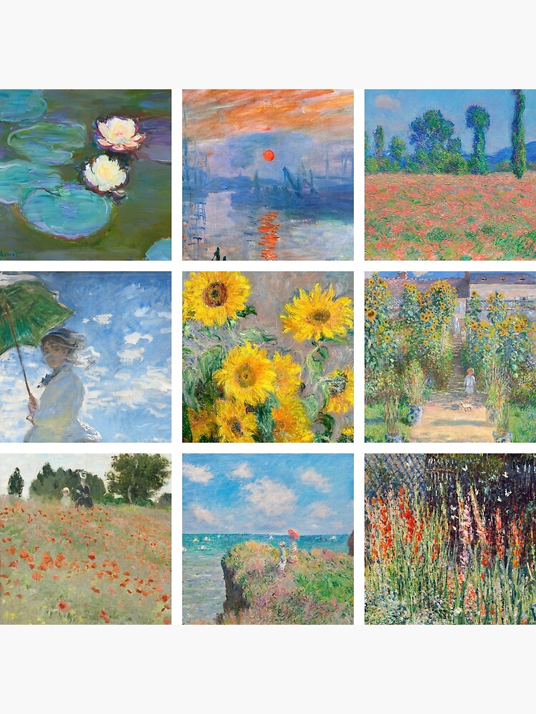 "Claude Monet collage, Claude Monet Tshirt, Claude Monet Art, Grunge ...