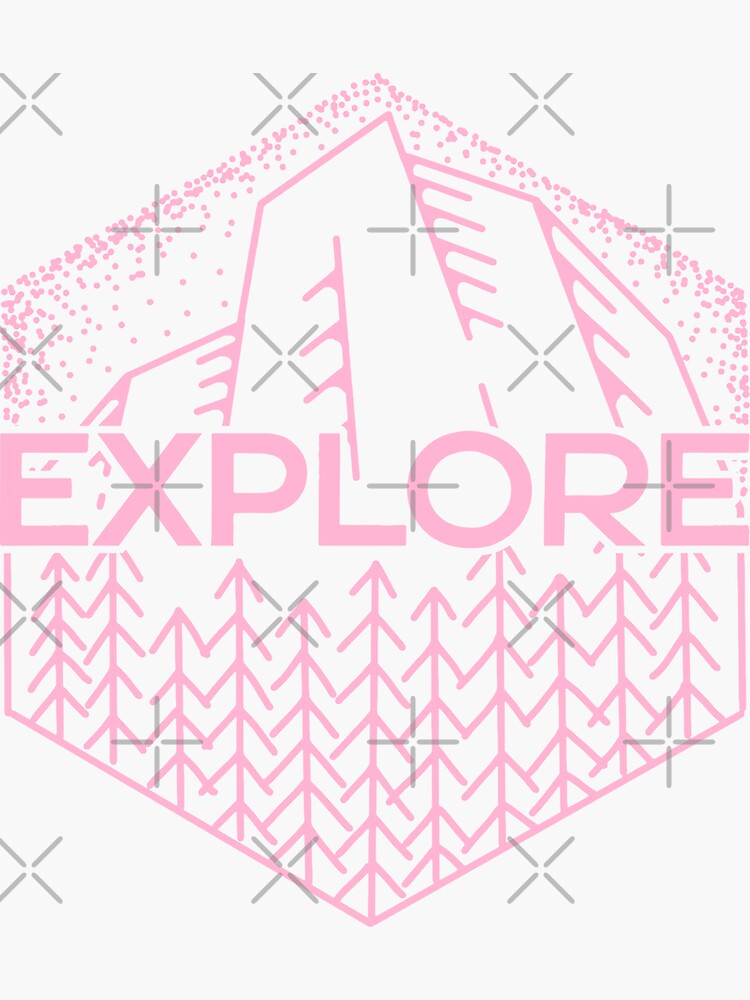 "Explore Mountains" Sticker for Sale by SpilloDesign | Redbubble