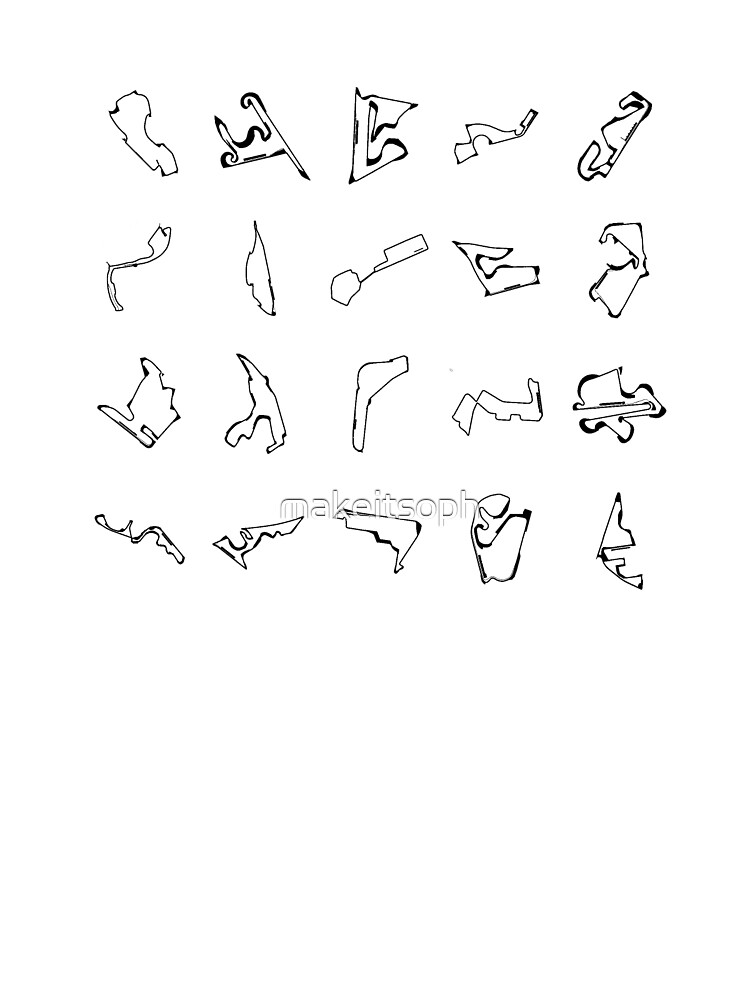 "Minimalist Formula 1 Track Design in Pixels " Art Print by makeitsoph ...