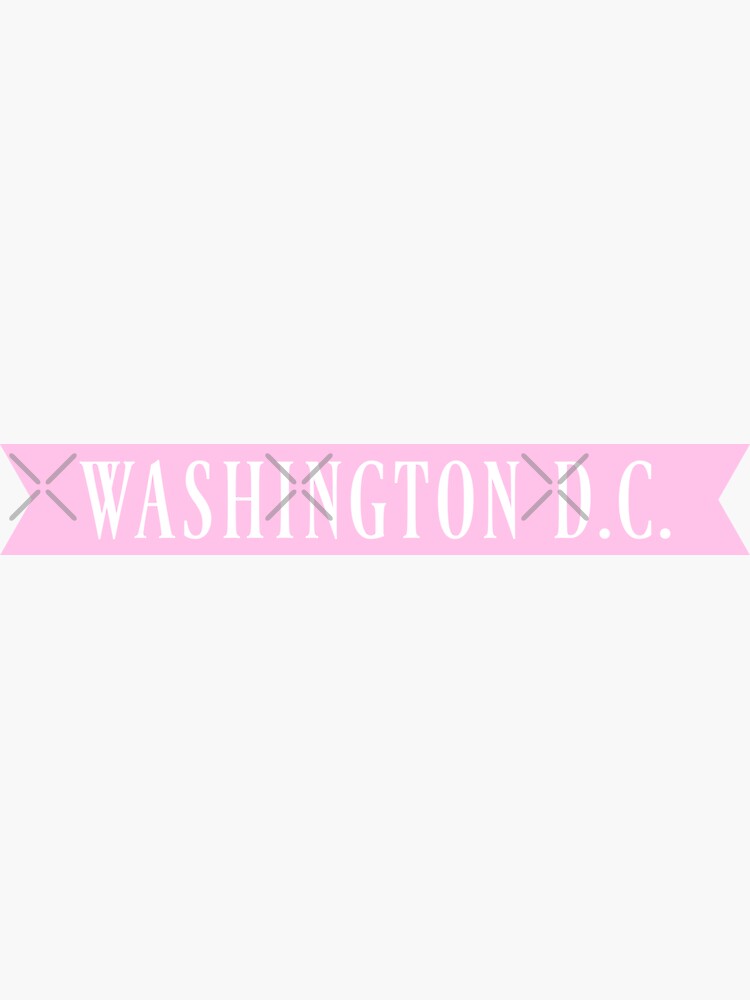 "washington dc banner" Sticker for Sale by venusbyliv | Redbubble