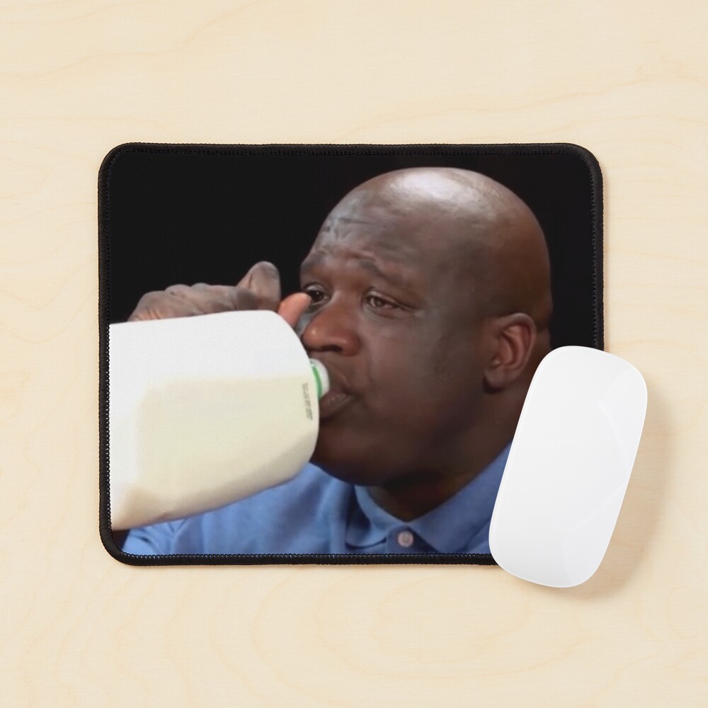 "Shaq Drinking Milk" Sticker for Sale by chough83w | Redbubble