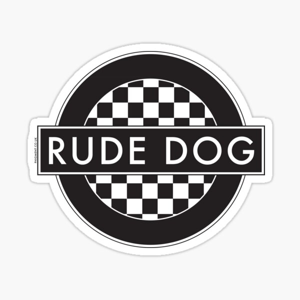 "RUDE DOG - SKA / TWO TONE [Black]" Sticker for Sale by phigment-art ...