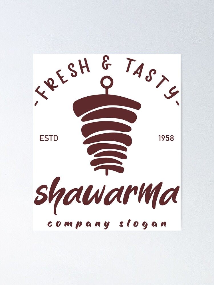 "Shawarma logo." Poster for Sale by HakanKACAR2014 | Redbubble