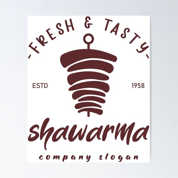 "Shawarma logo." Poster for Sale by HakanKACAR2014 | Redbubble