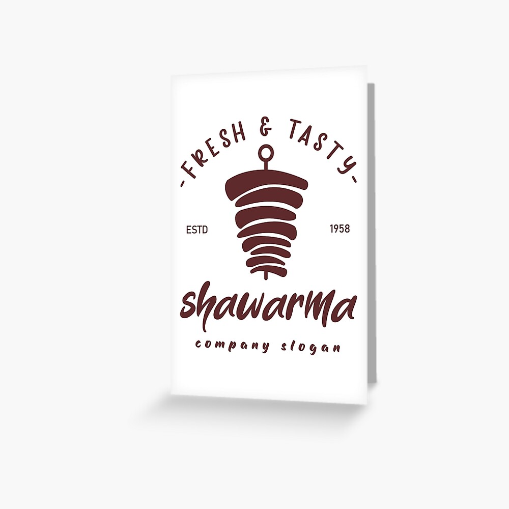 "Shawarma logo." Greeting Card for Sale by HakanKACAR2014 | Redbubble