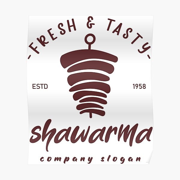 "Shawarma logo." Poster for Sale by HakanKACAR2014 | Redbubble