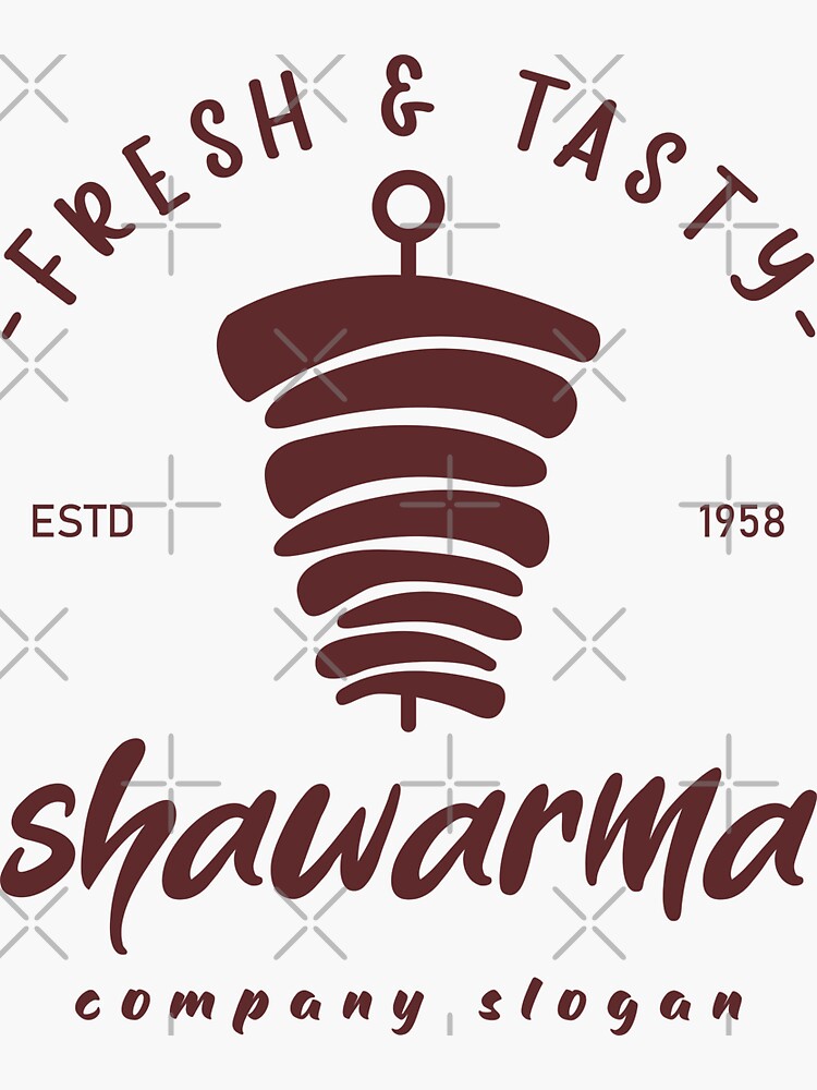 "Shawarma logo." Sticker for Sale by HakanKACAR2014 | Redbubble