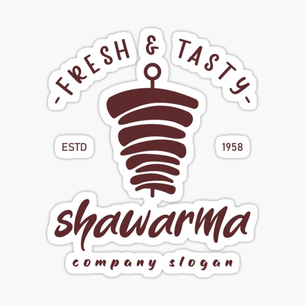 "Shawarma logo." Sticker for Sale by HakanKACAR2014 | Redbubble