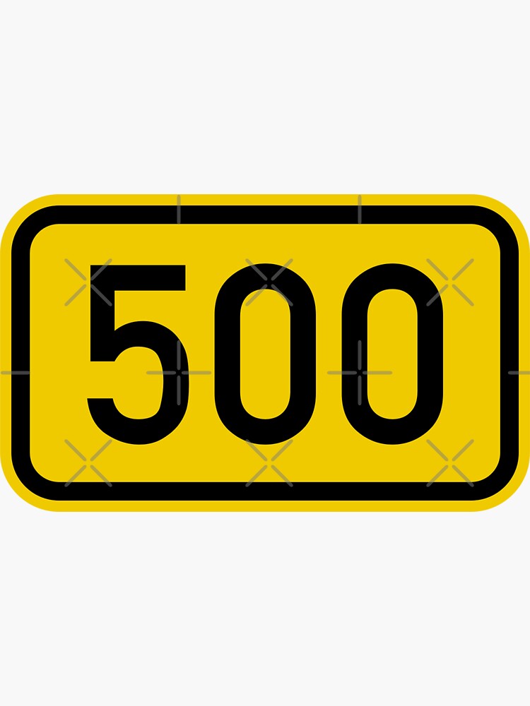 "B 500 road trip." Sticker for Sale by GREYSEFY | Redbubble