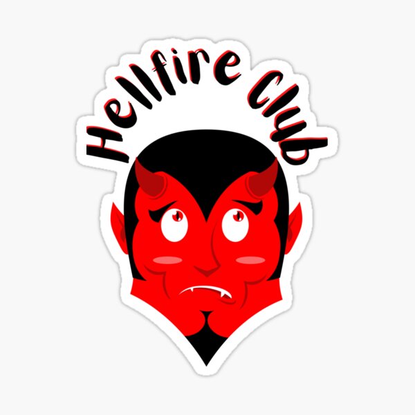 "hellfire club, stranger, things " Sticker for Sale by BlessHerHeartCo ...