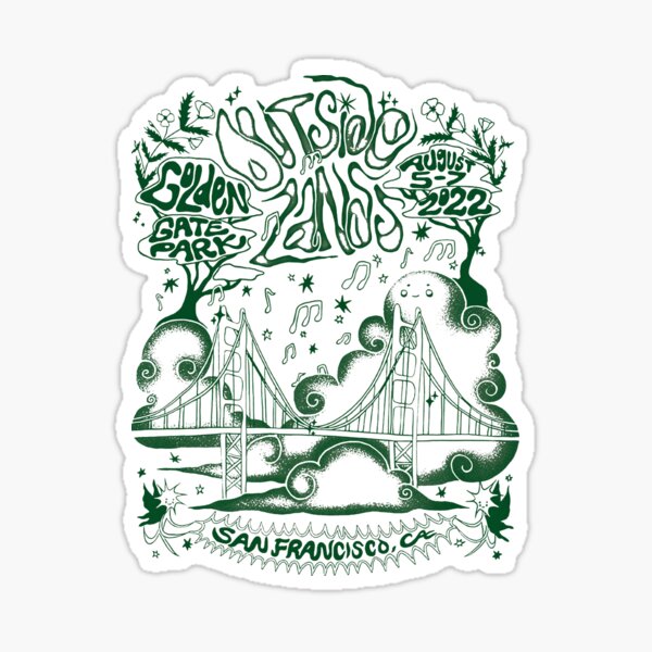 "outside lands" Sticker for Sale by EdwarddLee | Redbubble