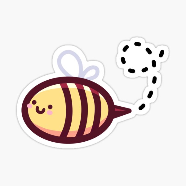"Cute Kawaii Bumble Bee" Sticker for Sale by whitelightningE | Redbubble