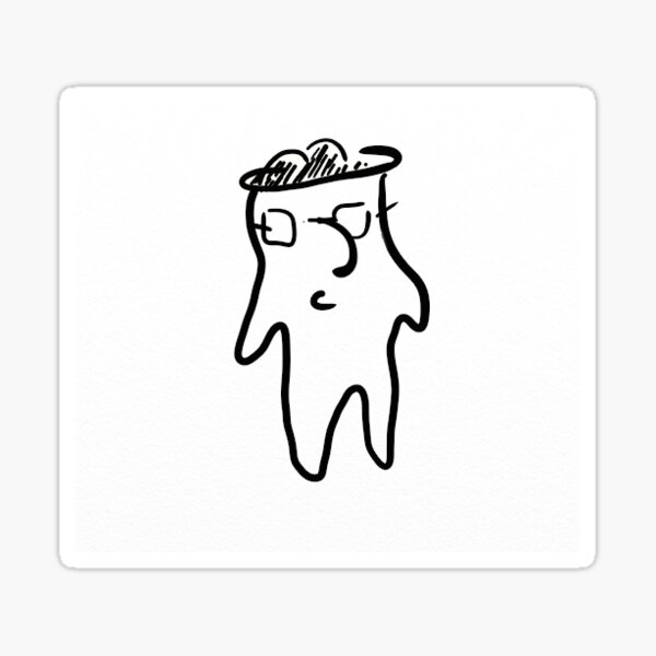 "Mr Big Nose" Sticker for Sale by MinimalMonsters | Redbubble