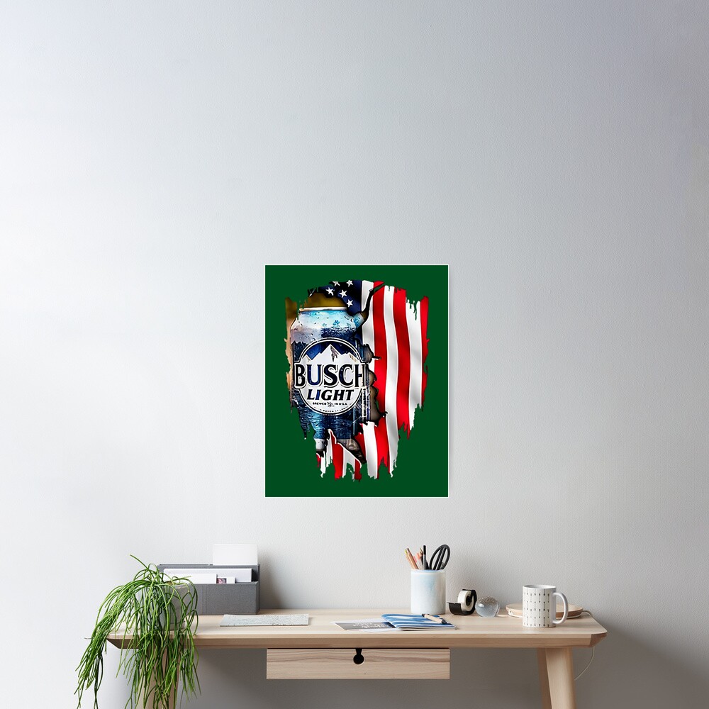 "Busch Light Beer American Flag " Poster for Sale by jerdeebro | Redbubble