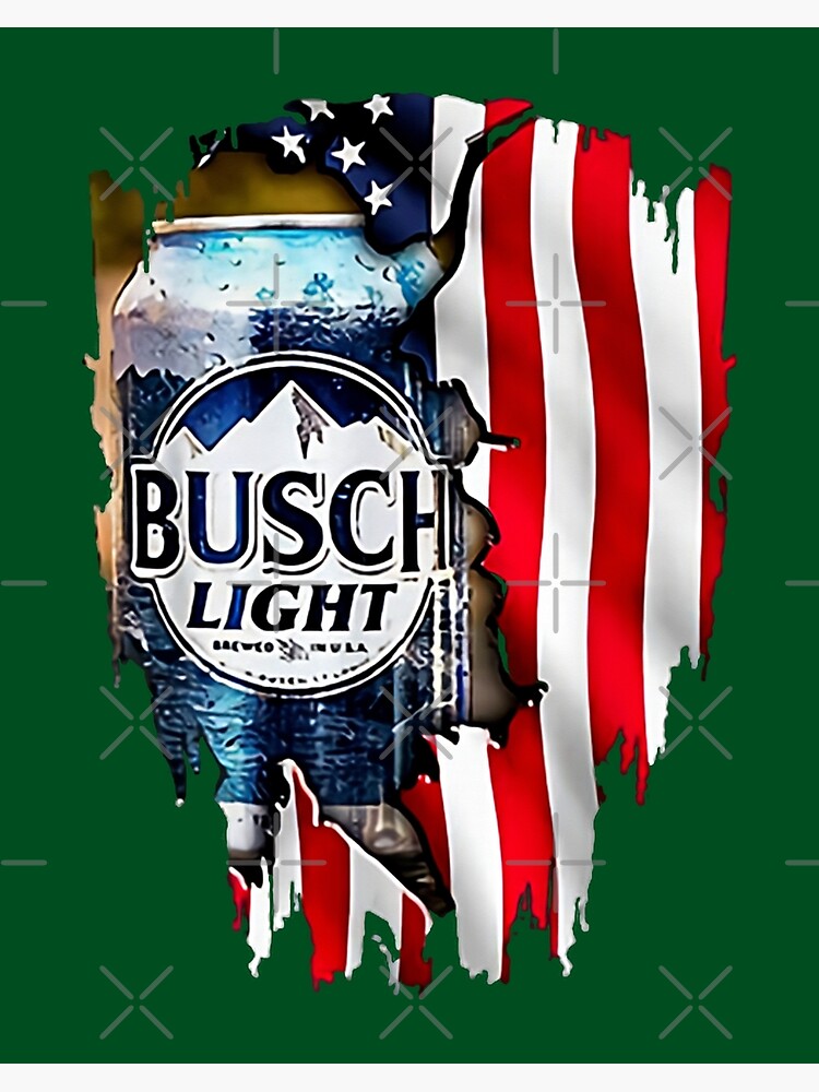 "Busch Light Beer American Flag " Poster for Sale by jerdeebro | Redbubble
