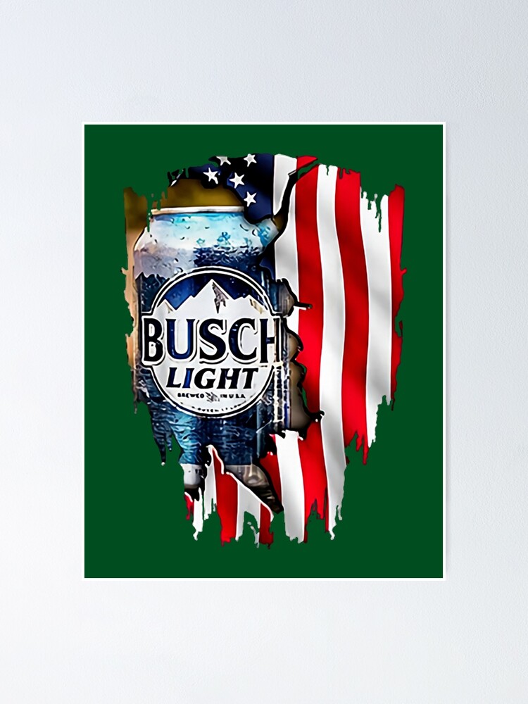 "Busch Light Beer American Flag " Poster for Sale by jerdeebro | Redbubble