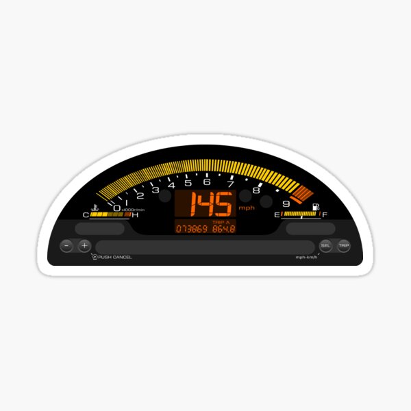 "S2000 Gauge Cluster" Sticker for Sale by graffeineart | Redbubble