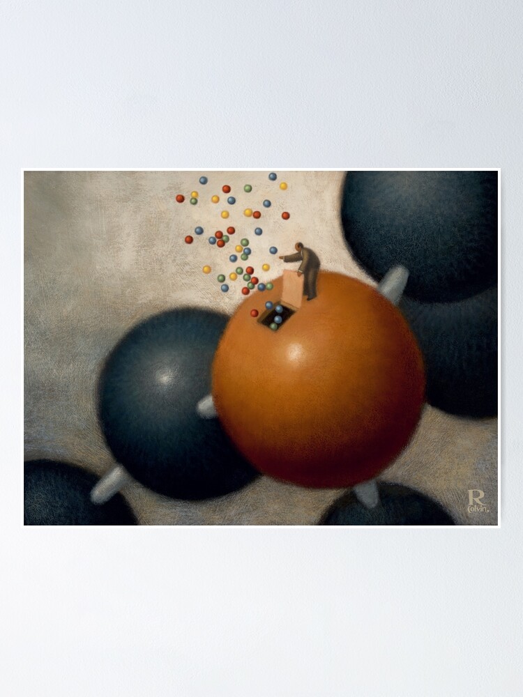 "Particle Physics" Poster by robcolvinart | Redbubble