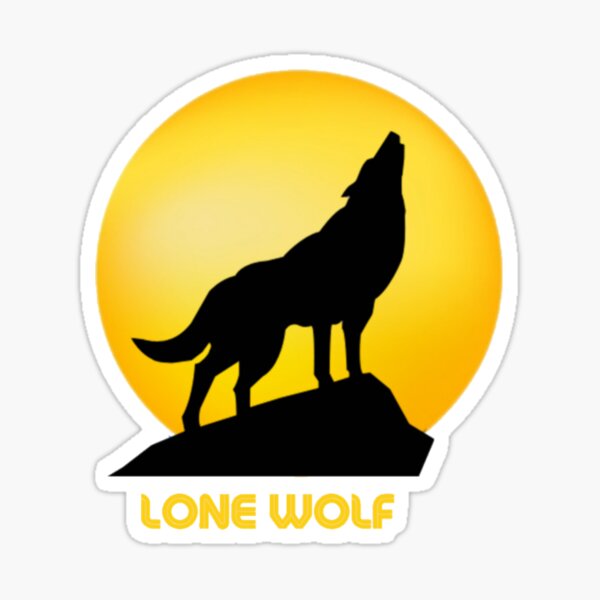 "lone wolf" Sticker for Sale by ZakariaQuarine | Redbubble