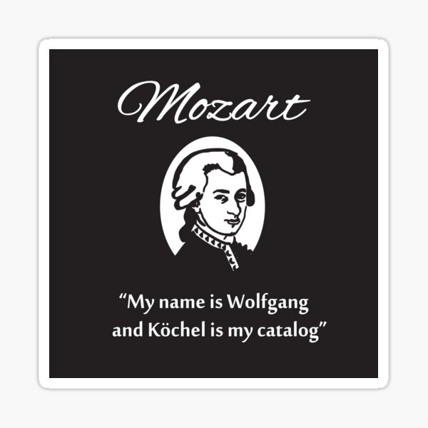 "Wolfgang Amadeus Mozart" Sticker for Sale by Lines-n-Shapes | Redbubble
