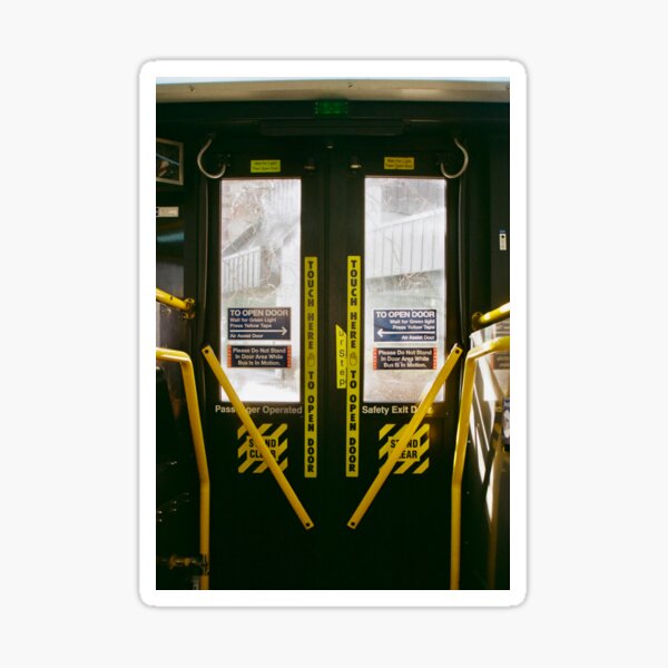 "Bus Door" Sticker for Sale by marintyree | Redbubble