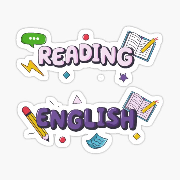 "Reading english in school " Sticker for Sale by SweetKidsDesign ...