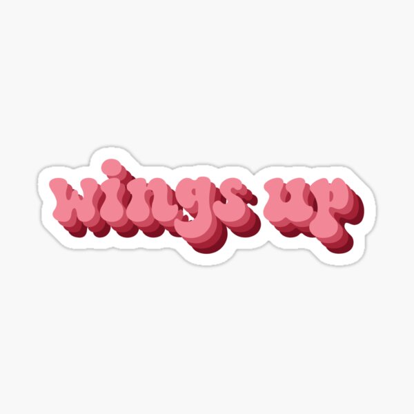 "transy wings up quote" Sticker for Sale by kaykiser | Redbubble