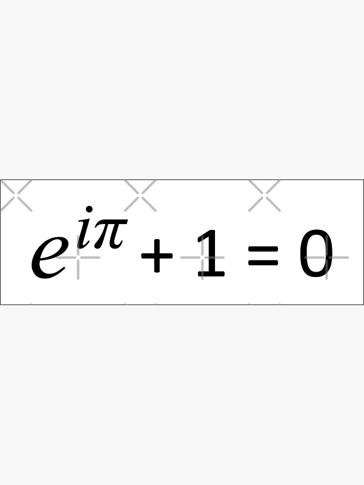 "Euler's Identity" Sticker for Sale by Lines-n-Shapes | Redbubble