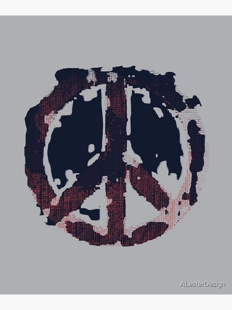 "Grunge Distressed CND Symbol of Peace Sign" Poster for Sale by ...