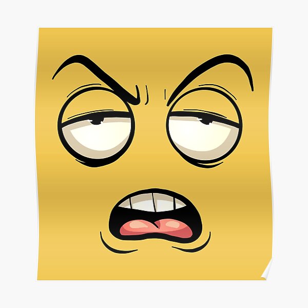 "funny face" Poster for Sale by HichemHali | Redbubble