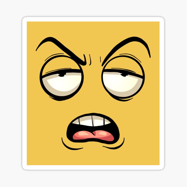 "funny face" Sticker for Sale by HichemHali | Redbubble
